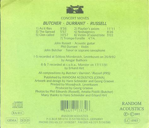 Yahoo オークション John Butcher Phil Durrant John Russell Conc