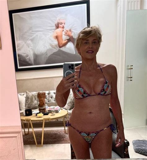 샤론 스톤 64세에도 과감…볼륨감 건강미 [n해외연예] 뉴스1