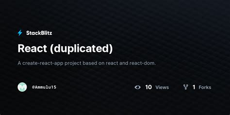 React Duplicated Stackblitz