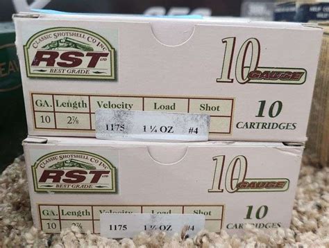 60 Ct Of Rst 10 Ga Classic Shotgun Cartridges Kramer Auction Llc