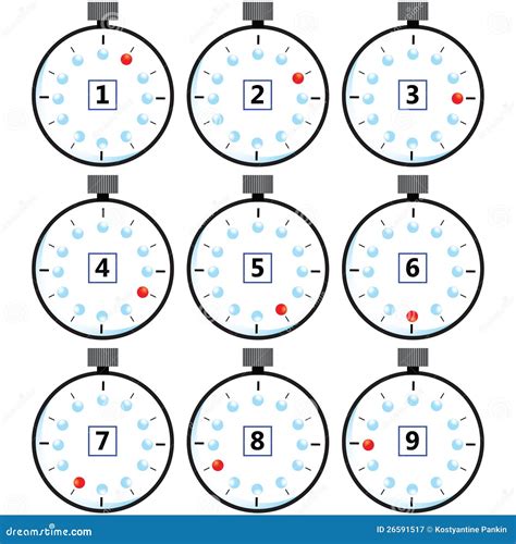 stopwatch with leds stock vector illustration of pattern 26591517