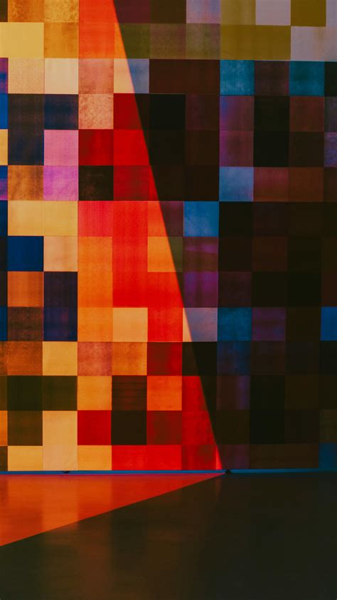 가벼운 놀이 관념적인 구성 그늘 그래픽 기하학적 다이나믹한 다채로운 다채로운 블록 대담한 대조 디자인 멀티 컬러 배경 벽 블록 비주얼 사각형