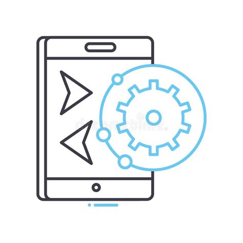 Operating System Line Icon Outline Symbol Vector Illustration Concept Sign Stock Vector