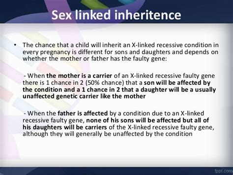 sex linked recessive inheritence