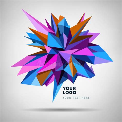 Abstract Geometric Asymmetric Form Design Stock Vector Illustration