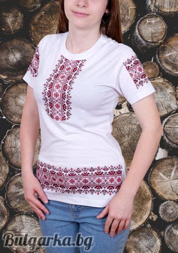 БЪЛГАРКА БГ ЕООД Тениска Модел №5 Тениски за жени ТЕНИСКИ С НАРОДНИ МОТИВИ Тениски за жени