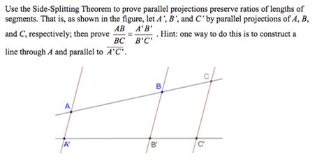 Solved Use The Slide Splitting Theorem To Prove Parallel Chegg Com