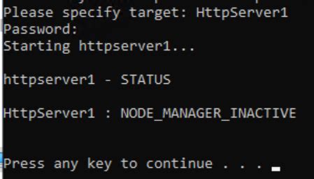 Httpserver Node Manager Inactive Ifs Community