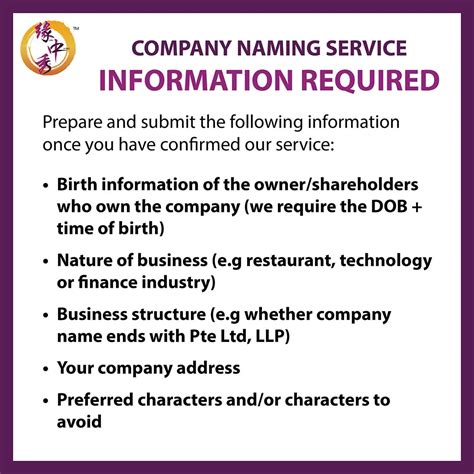 Company Naming By Grand Master Phang Yuan Zhong Siu