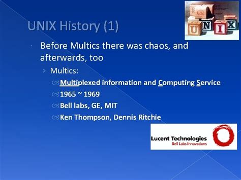Chapter 1 Unix Introduction Unix History 1 Before