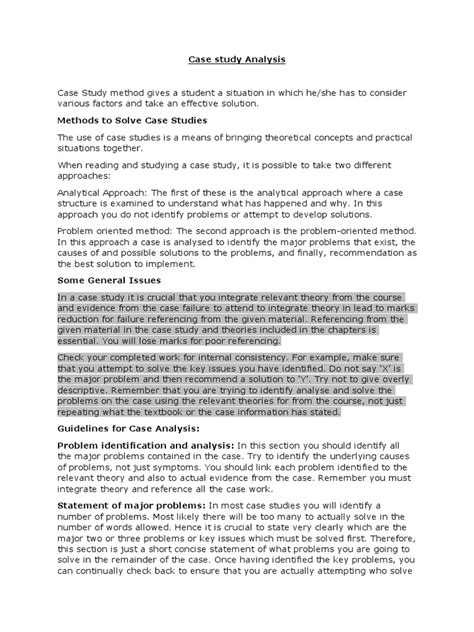 Case Study Analysis Pdf