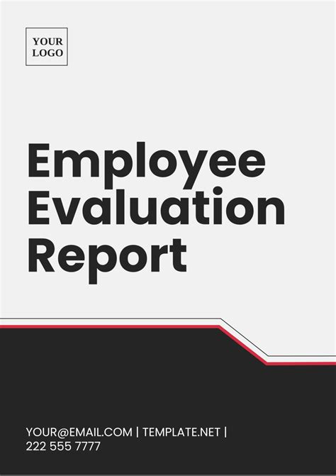 Free Employee Evaluation Report Template To Edit Online