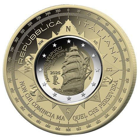 10 Euro Italy 2025 2 Euro Amerigo Vespucci Proof