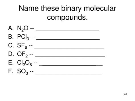 Ppt Chemistry 102 Section 6 4 Ionic Compounds And Section 6 5 Molecular Compounds And Acids