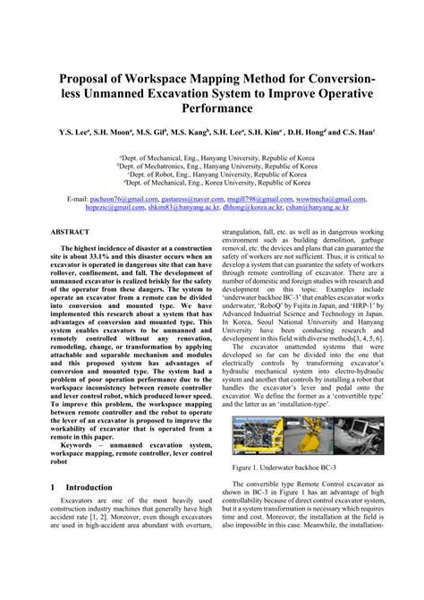 Pdf Proposal Of Workspace Mapping Method For Conversion Less Unmanned Excavation System To
