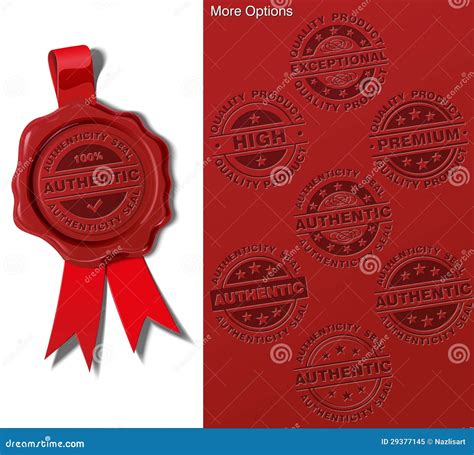 Wax Shield Authenticity Seal Stock Vector Illustration Of Sigil