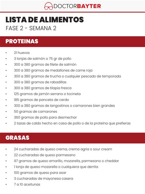 Lista De Alimentos Fase 2 2 Dkp Pdf