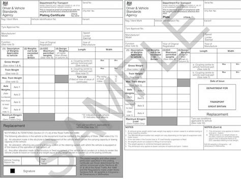 Hgv And Trailer Ministry Plates And Plating Certificates Gov Uk