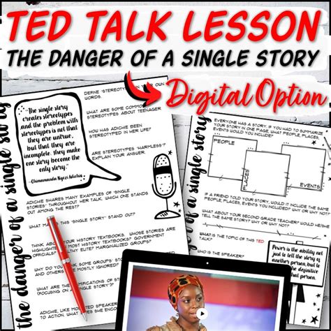 Ted Talk Lesson The Danger Of A Single Story With Digital Option Made By Teachers