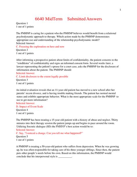 Nurs 6640 Midterm Exam 3 Docsity