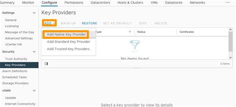 how to enable virtual machine encryption with vsphere native key