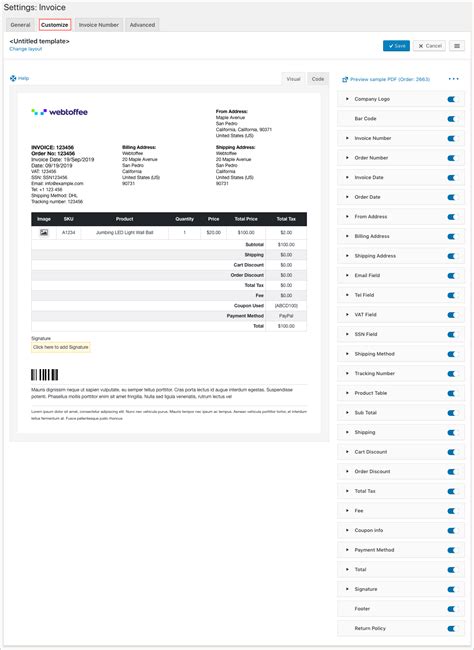 Include Tracking Number In Invoice And Other Labels Webtoffee