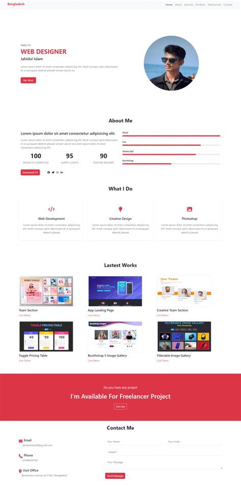 Design Modern Responsive Html Landing Page By Jahid190 Fiverr