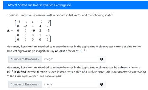 consider using inverse iteration with a random