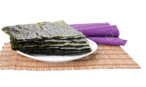 Seaweed Dry Seaweed On Background Kim Nori Over Vegetable Asian Png