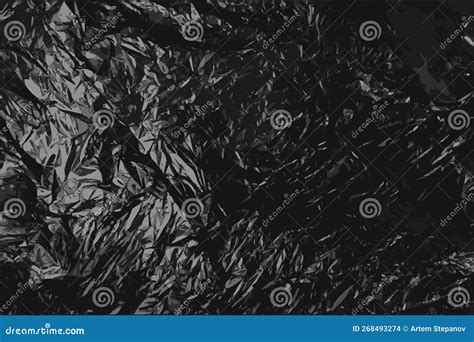 Crumpled Garbage Bag Texture Background Wrinkled Trash Package Pattern Used Plastic Bin Bags