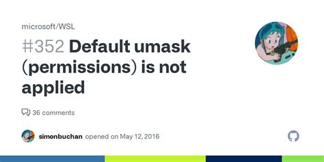 Default Umask Permissions Is Not Applied · Issue 352 · Microsoftwsl
