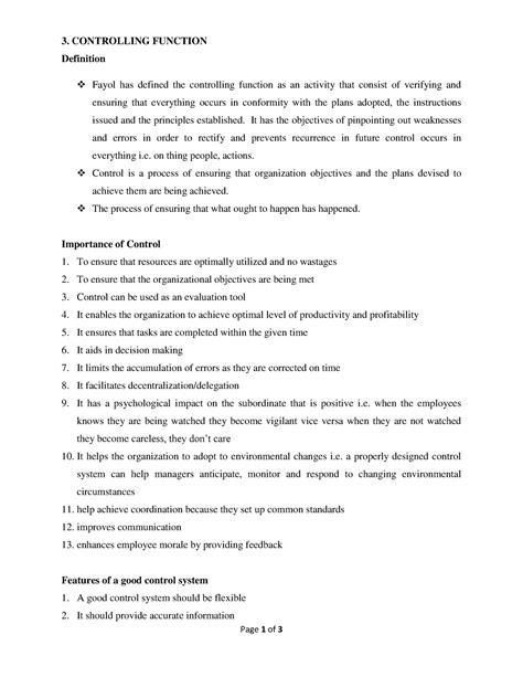 Controlling Function Page 1 Of 3 3 Controlling Function Definition