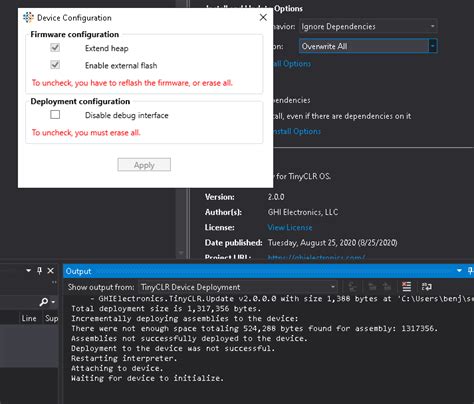 solved issue with device not recognizing extended deployment