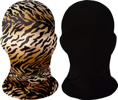 2 Pieces Full Face Mask Skin Masks Halloween Spandex Hood For Unisex