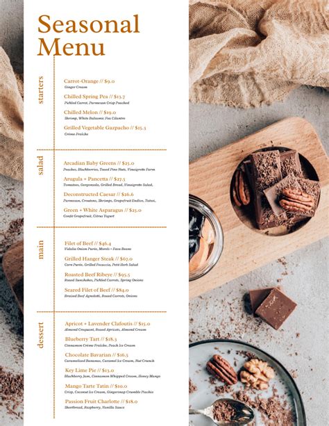 Seasonal Summer Meal Online Menu Template Vistacreate