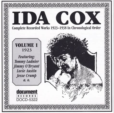 Ida Cox Complete Recorded Works 1923 1938 In Chronological Order Volume 1 1923 Releases