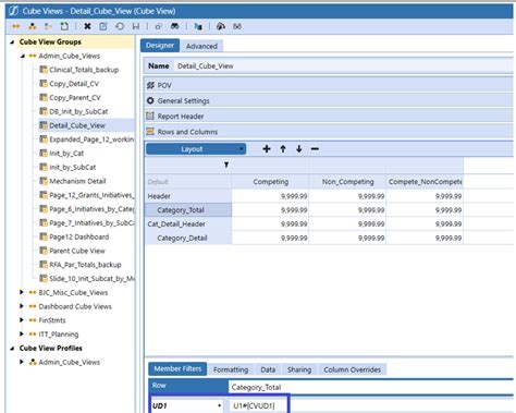 linked cube views in onestream and drilling down to source data