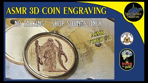 Asmr Video 2 3d Fiber Laser Brass Coin Engraving Lightburn 3d Slice Youtube