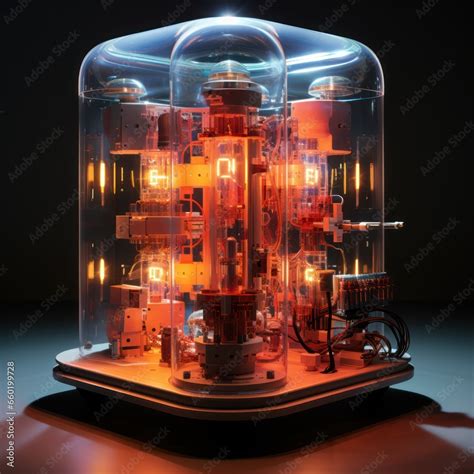 Quantum Computer Abstract Quantum Computing Circuit With Futuristic