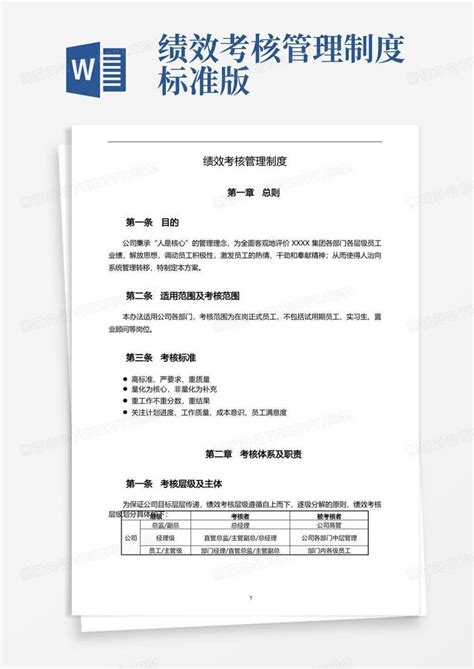 公司绩效考核管理制度完整版word模板下载编号qnvwmvbx熊猫办公