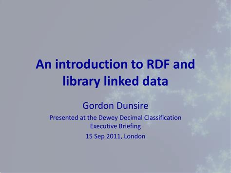Ppt An Introduction To Rdf And Library Linked Data Powerpoint Presentation Id2476125