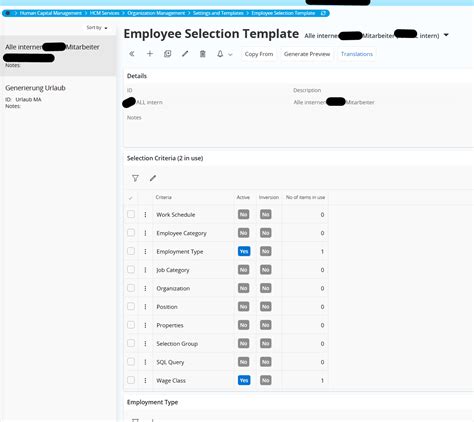 Poosibility To Restrict Access To Employee Selection Templates In Ifs Cloud For A Defined Group