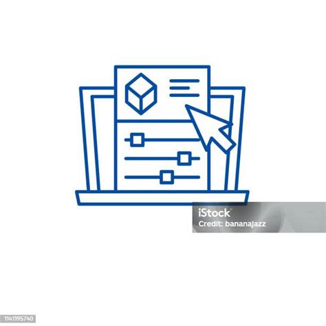 프로젝트 설정 라인 아이콘 개념입니다 프로젝트 설정 평면 벡터 기호 기호 개요 그림 0명에 대한 스톡 벡터 아트 및 기타 이미지 0명 개념 개발 Istock