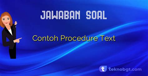 Contoh Procedure Text