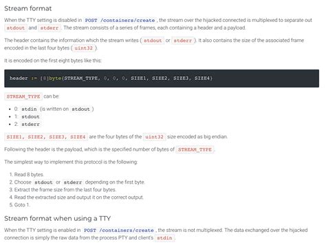 Attach Or Logs Endpoint Api Explanation Used To Be Better Explaining The Stream Format · Issue