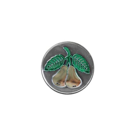 Tin Label Pear Round Metal Silver Pear Silver 100014580