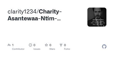 GitHub Clarity1234 Charity Asantewaa Ntim Introduction