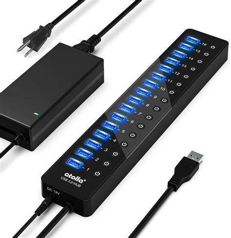 Powered Usb Hub 20 Port Usb 3 0 Hub 5gbps Sync And High Speed Data Transfer