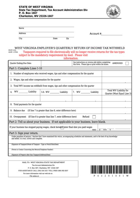 Wv Employee Tax Forms