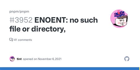 Enoent No Such File Or Directory · Issue 3952 · Pnpmpnpm · Github